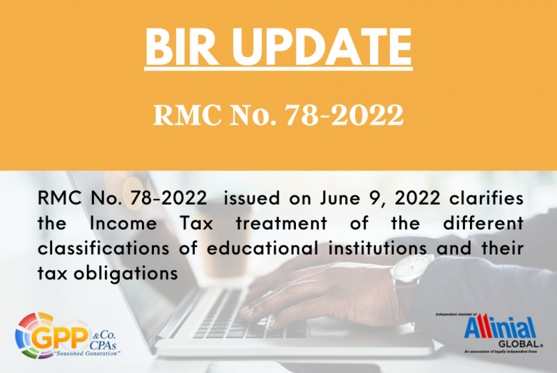 BIR Updates – G. Pagaspas Partners & Co. CPAS